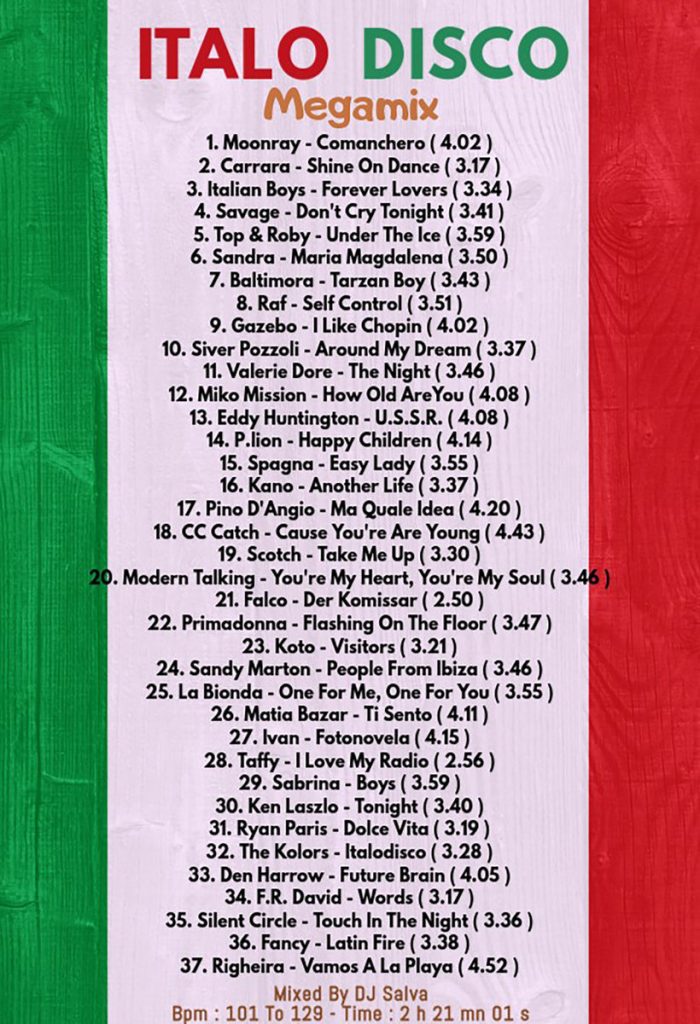 DJ Salva – Italo Disco Megamix | DJ's mixes - hits music mix